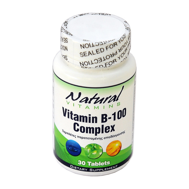 Natural Vitamins Vit B-100 Complex 30 Tabs | PharmacyThess | Το Online ...